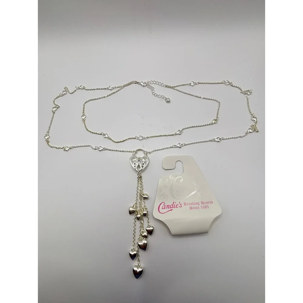 Candie's | Jewelry | Candies Breaking Hearts Silver Tone Layered Heart ...